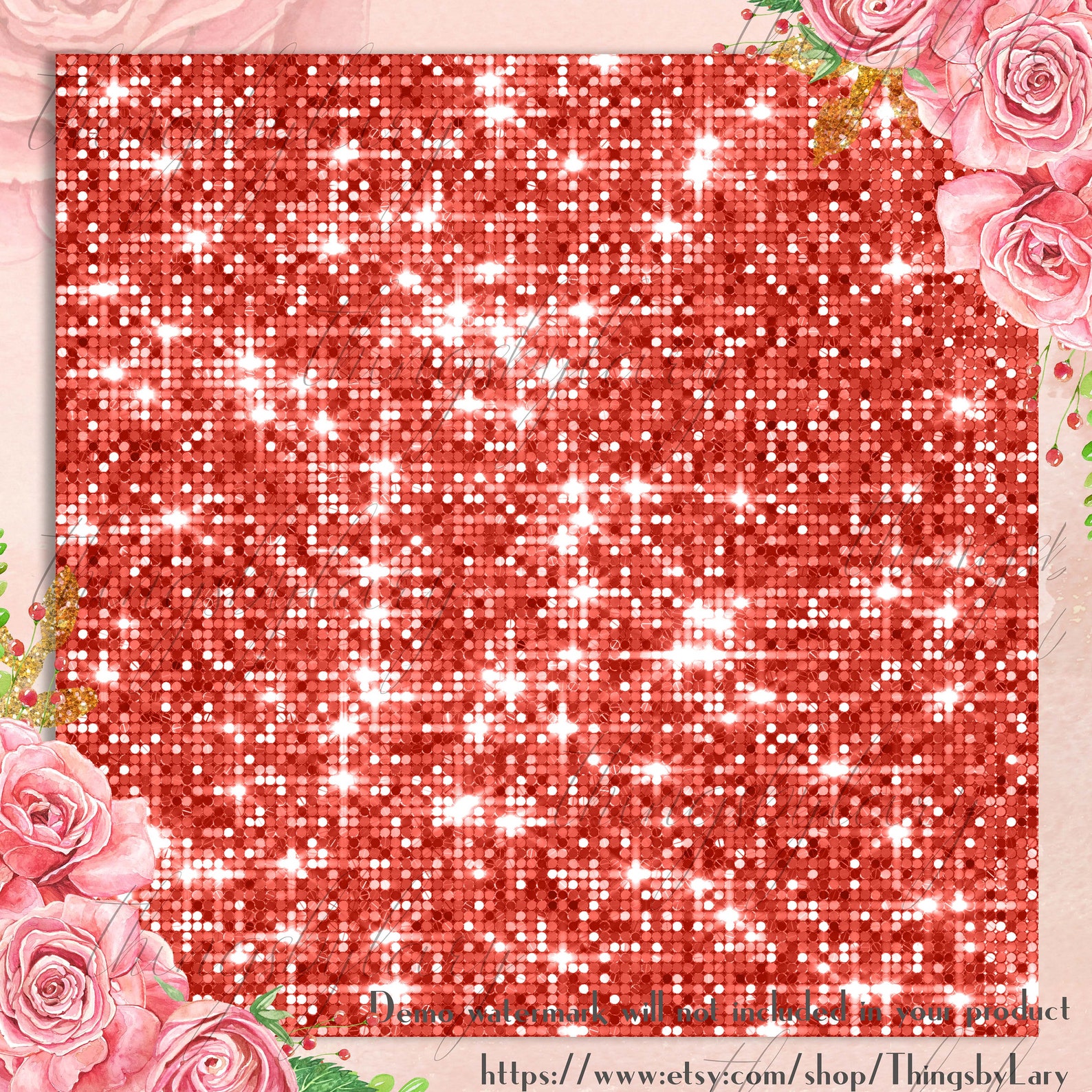 42 Living Coral Glitter Digital Papers 12 Inch 300 Dpi Planner Paper ...