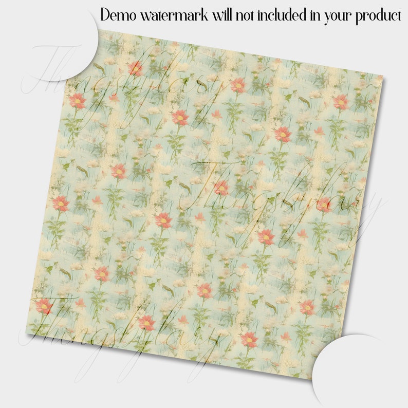 20 Seamless Vintage Decoupage Shabby Chic Ver 2 Digital Papers ...