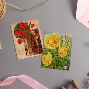 16 Antique Rose Garden Digital Paper 8.5x11" Instant Download ...