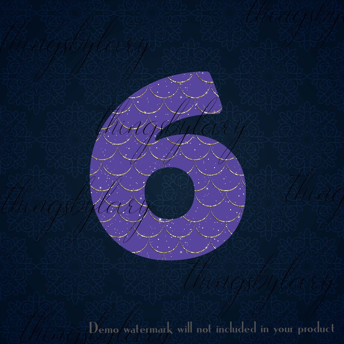 95 Purple Mermaid Scale and Gold Glitter Alphabet Number Symbol Clip ...