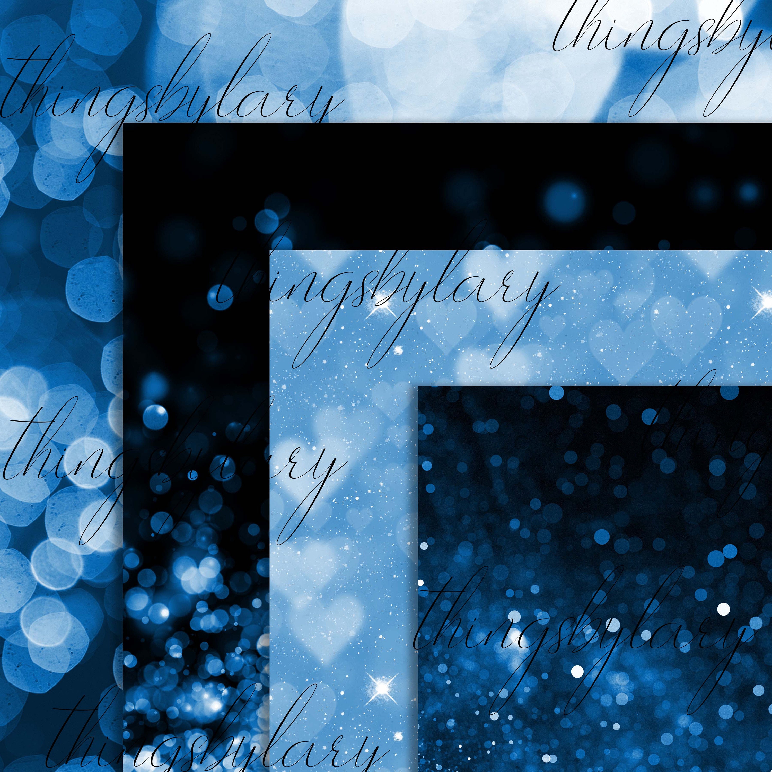 42 Royal Blue Bokeh Papers 12 Inch 300 Dpi Planner Paper - Etsy