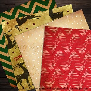 16 Antique Christmas Digital Paper 12 Inch Instant Download Commercial ...