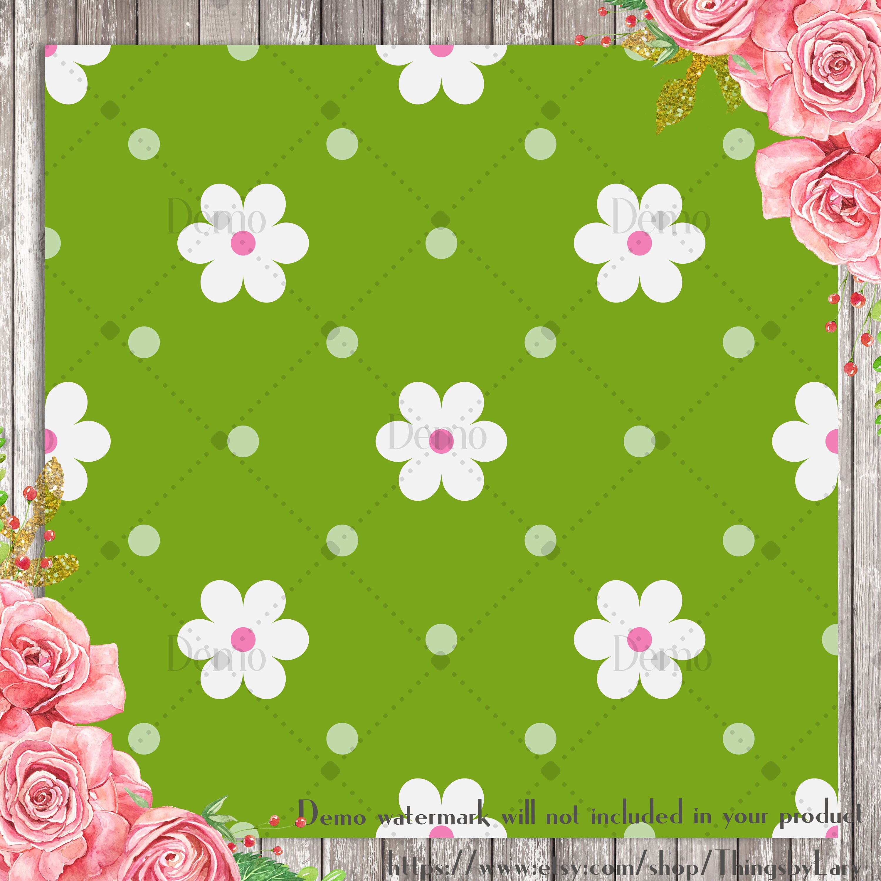 16 Seamless Bright Spring Flower Papers in 12inch 300 Dpi - Etsy