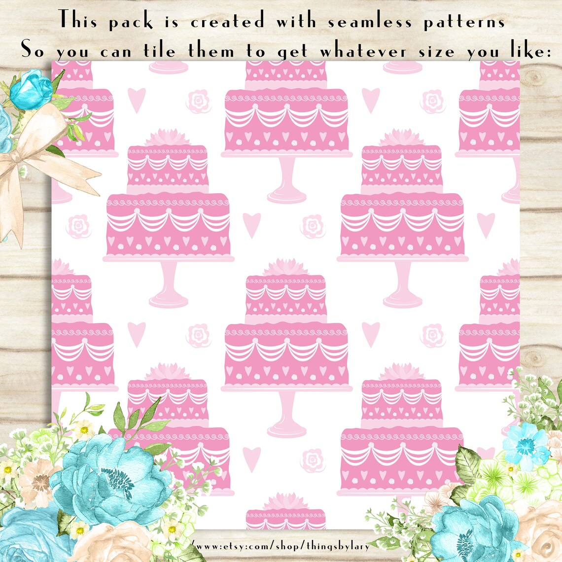 100 Seamless Wedding Cake Papers in 12 X 12300 - Etsy