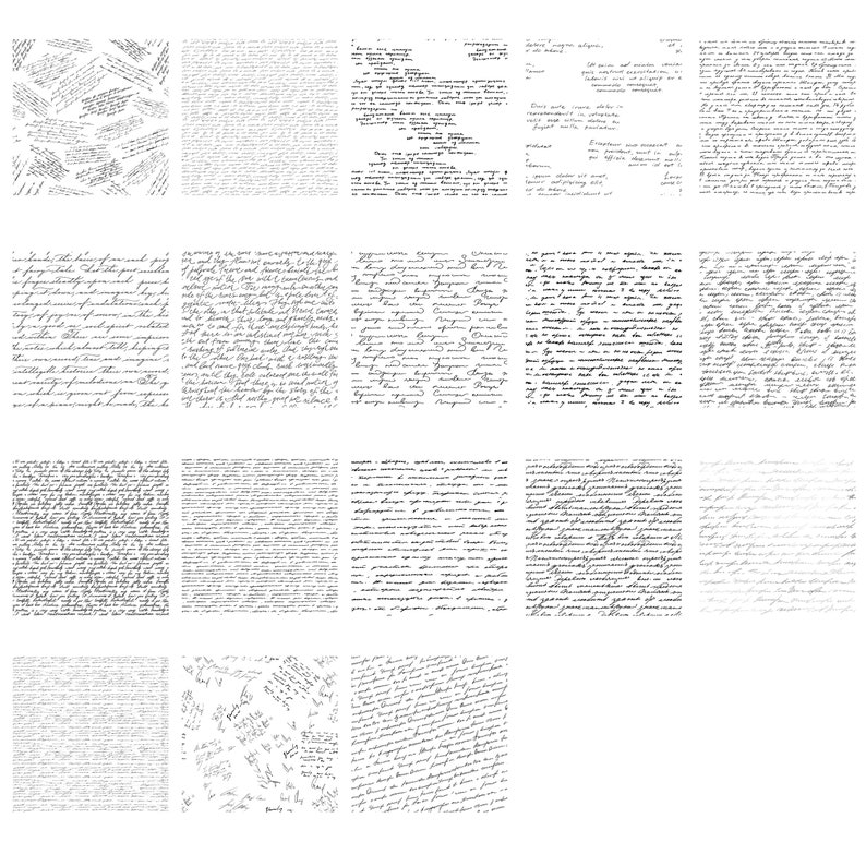 18 Seamless Black Vintage Handwriting Transparent Overlay PNG ...