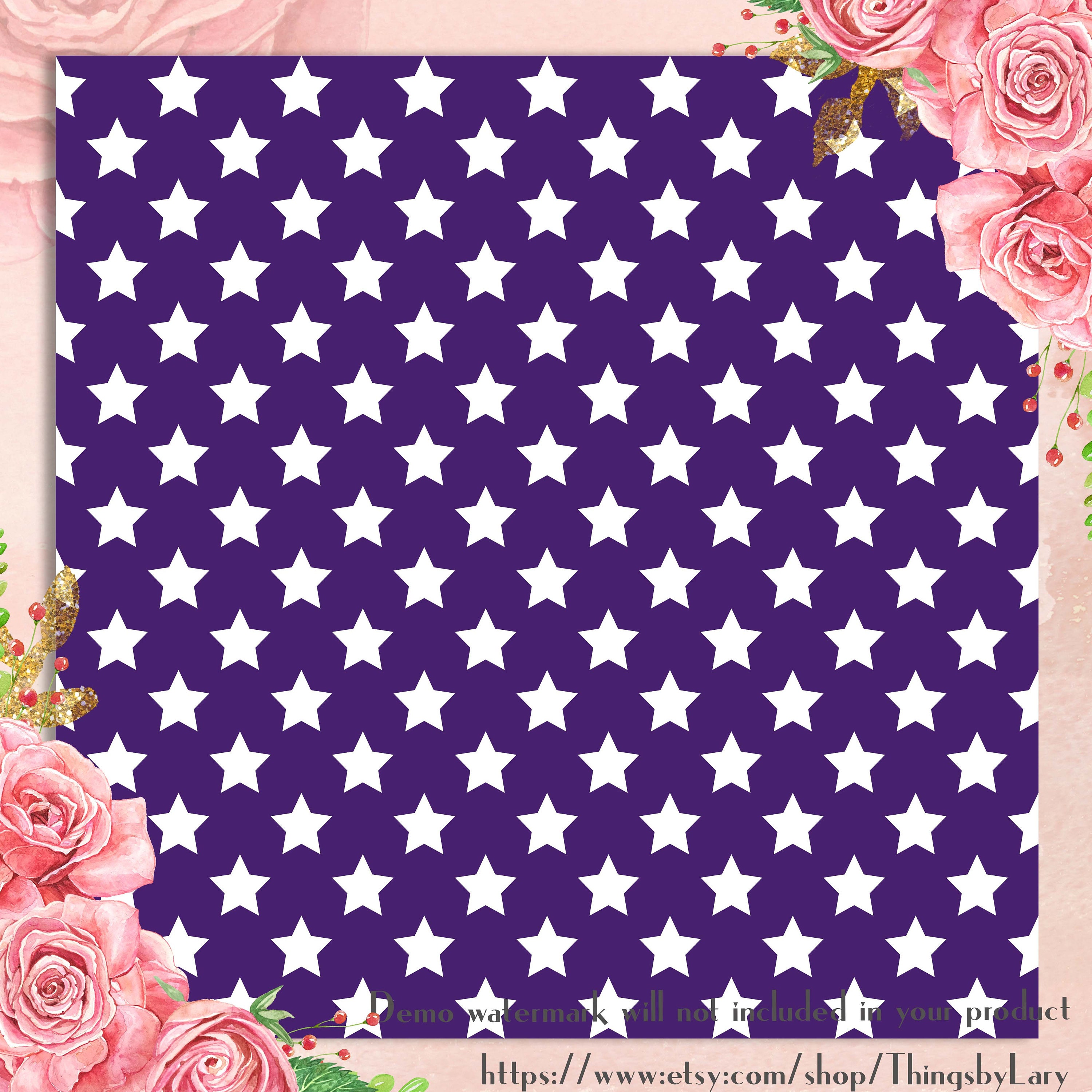 100 Seasmless White Star Papers 12 Inch 300 Dpi Instant - Etsy
