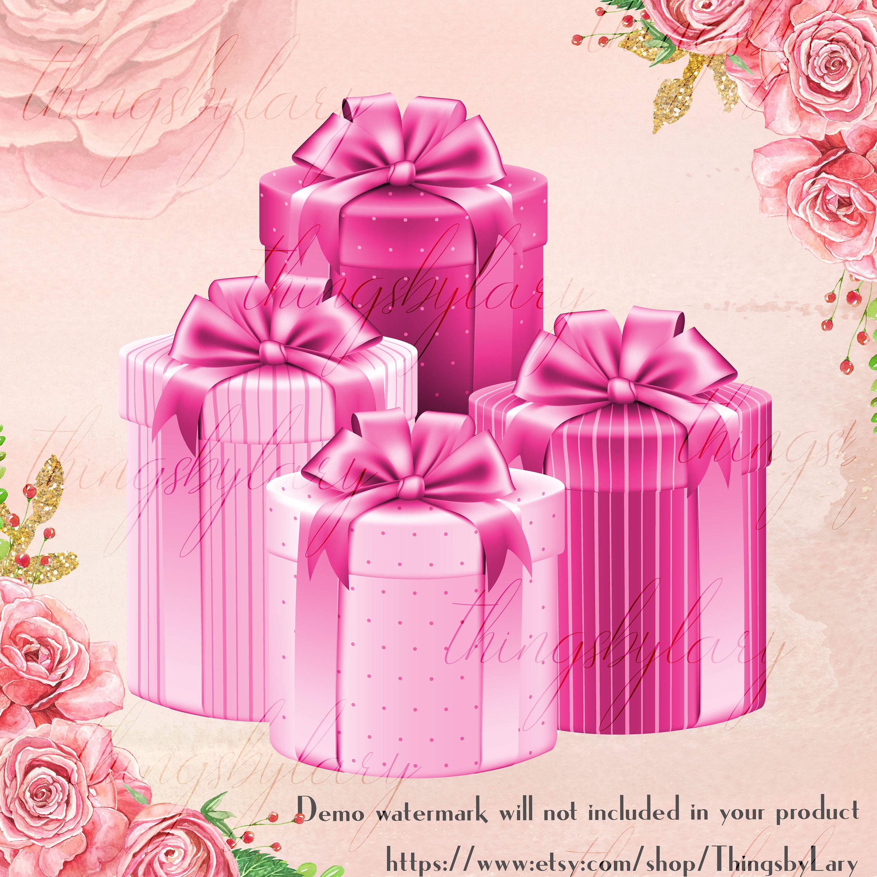 100 Luxury Gift Box Set Cliparts Planner Clipart Scrapbook | Etsy