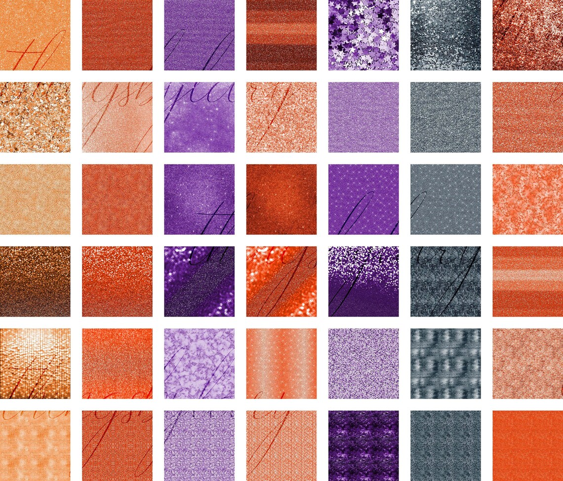 42 Halloween Glitter Papers 12 Inch 300 Dpi Planner Paper | Etsy