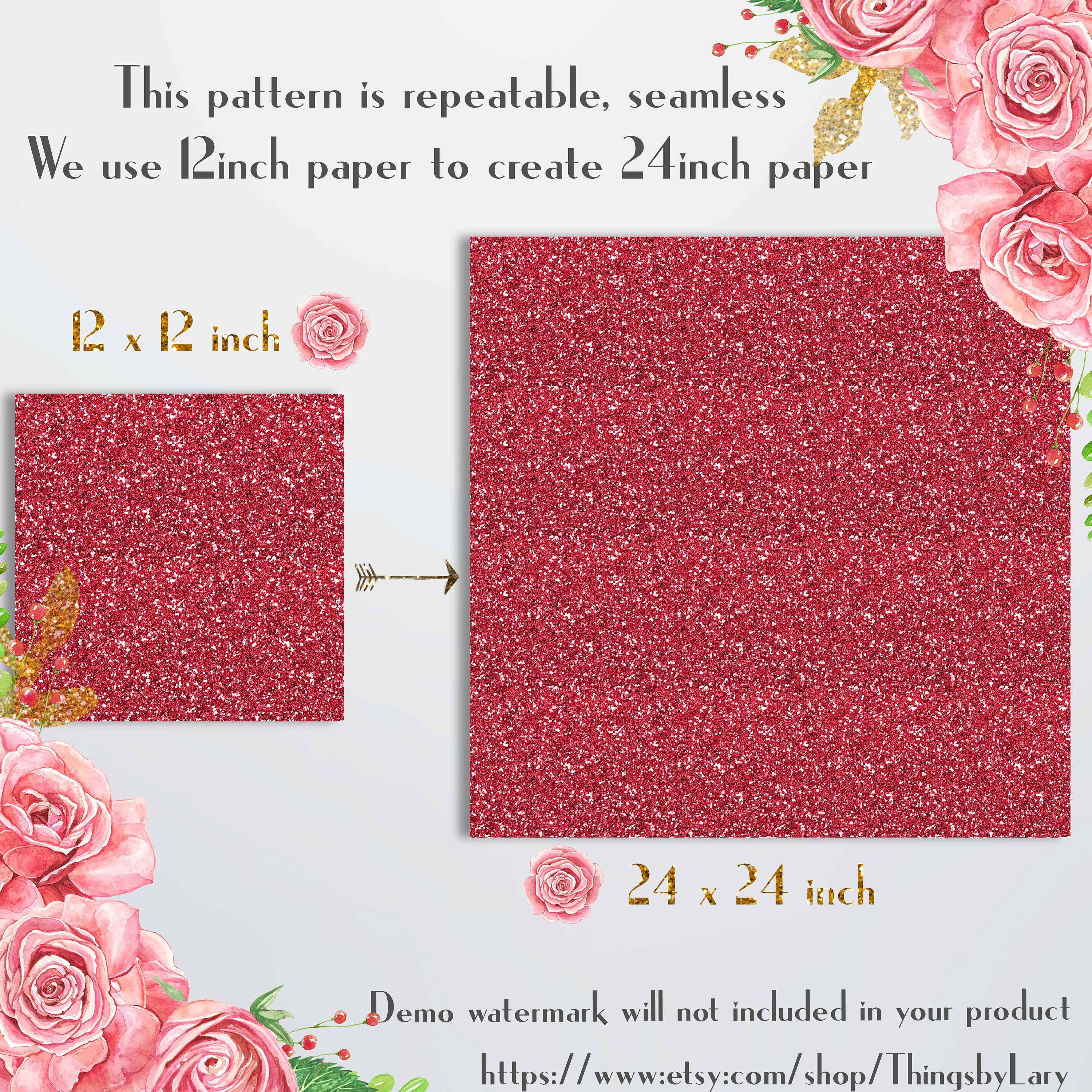 100 Seamless Chunky Glitter Digital Papers 12x12" 300 Dpi Commercial ...