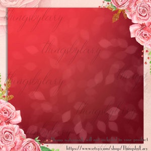 16 Luxury Red Bokeh Valentine Background Digital Images 12inch 300 Dpi ...