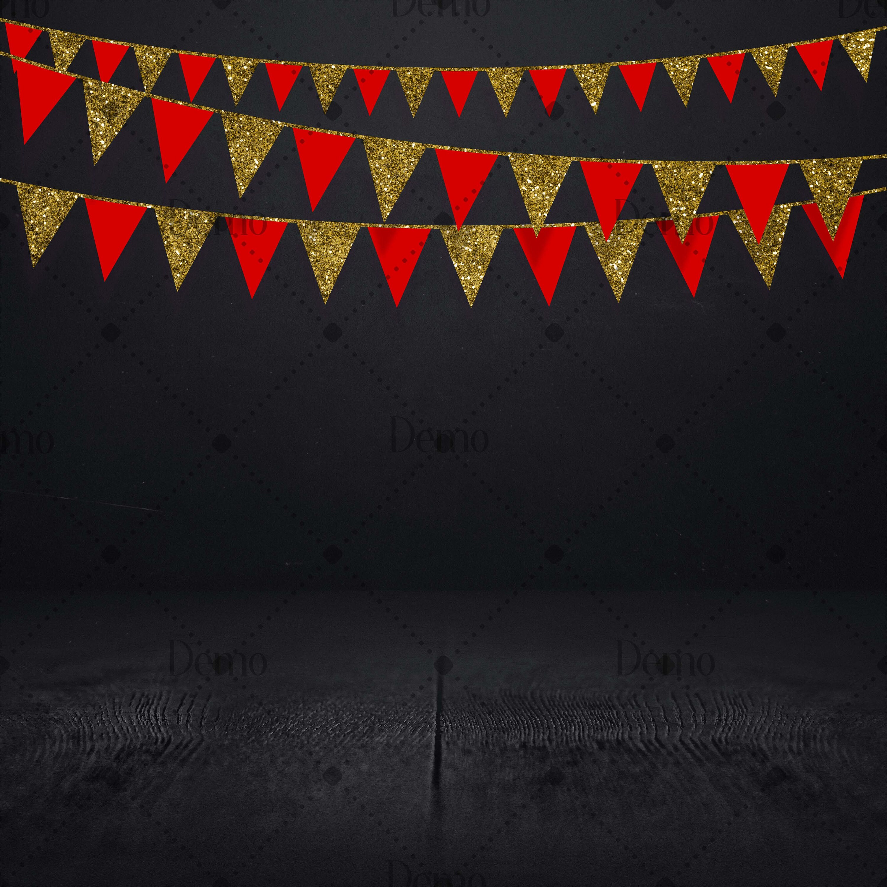 34 Red and Gold Glitter Party Garland Overlay Digital Images | Etsy