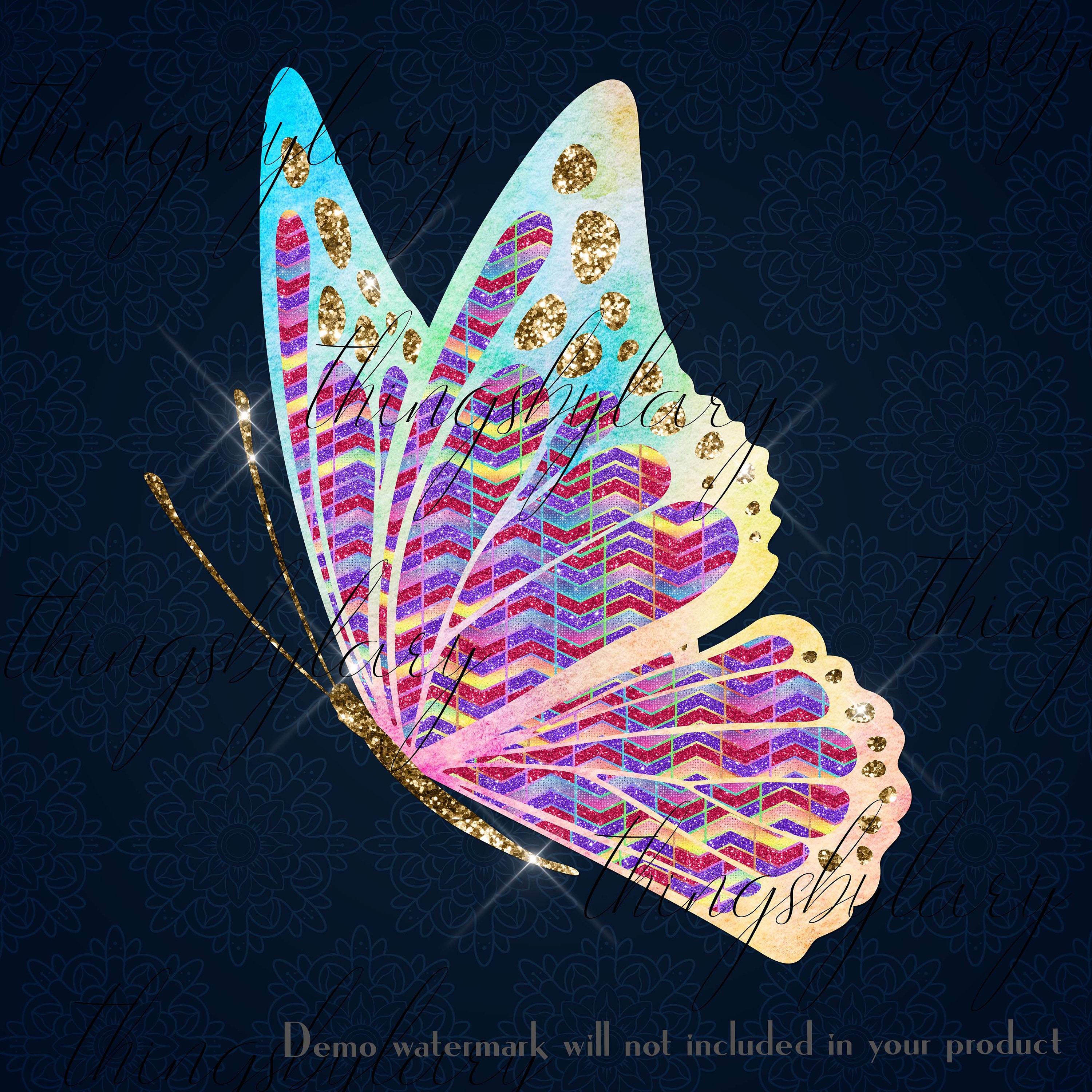 30 Rainbow Glitter & Watercolor Butterfly Clip Arts 300 Dpi | Etsy