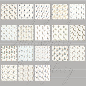 18 Seamless Watercolor Peter Rabbit Digital Papers JPG 300dpi ...