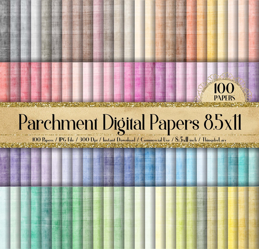 100 Antique Parchment Digital Papers 8.5x11" 300 Dpi Commercial Use ...