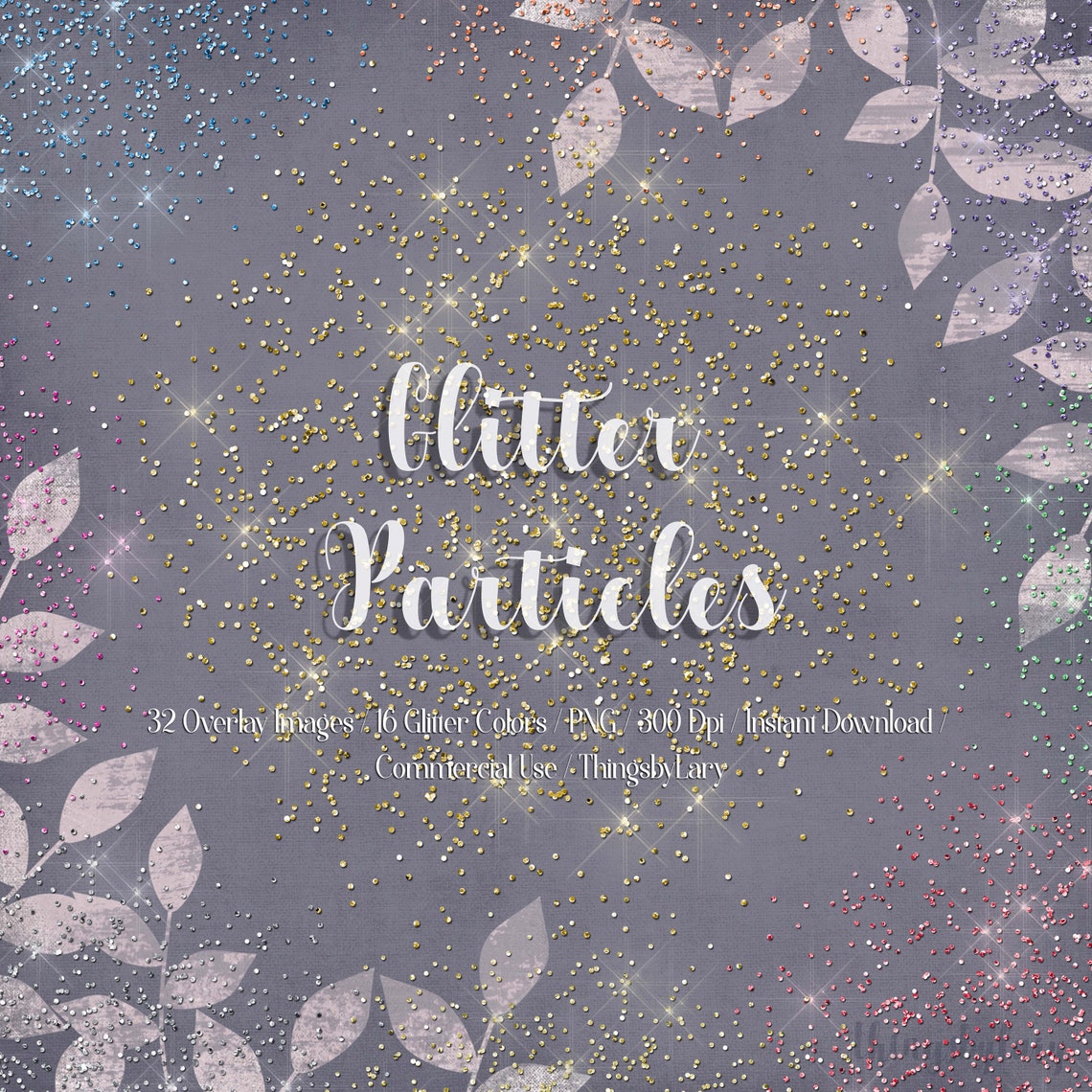 32 Glitter Particles Overlay Images 16 Colors Commercial Use - Etsy