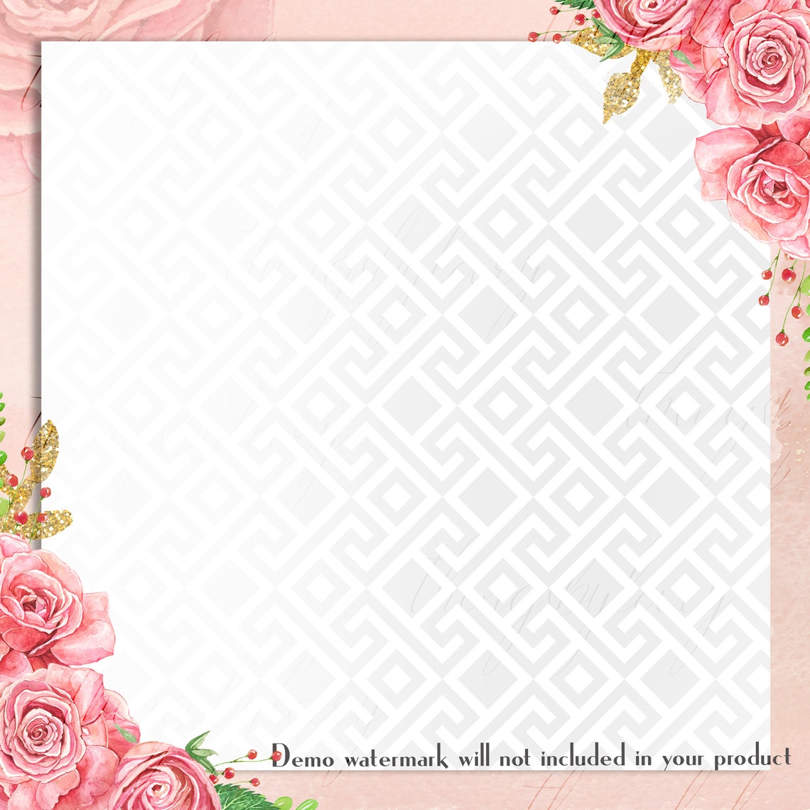 32 Gray Blended Greek Key Pattern Digital Papers 12x12 - Etsy