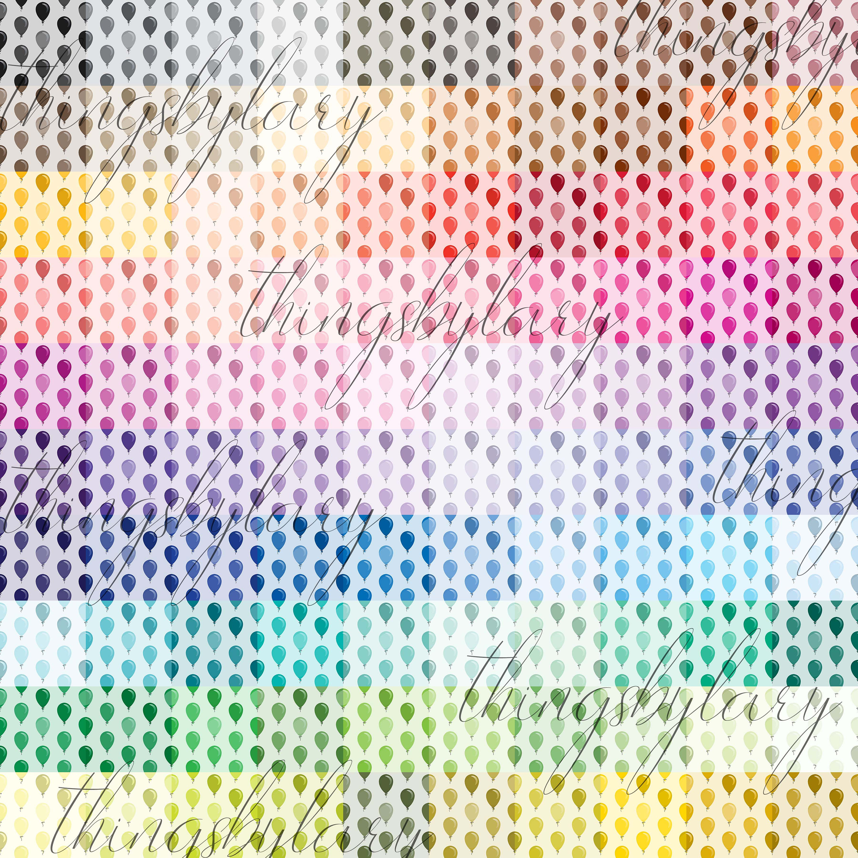 100 Seamless Balloon Digital Papers 12 X 12 300 - Etsy