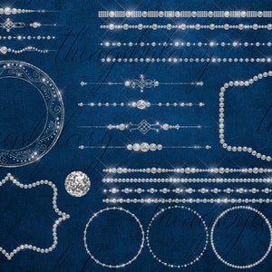 47 Silver Glitter Frames Dividers Borders PNG Instant Download ...