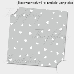 100 Seamless Falling Small Heart Digital Papers 12 X 12 Inch 300 Dpi ...