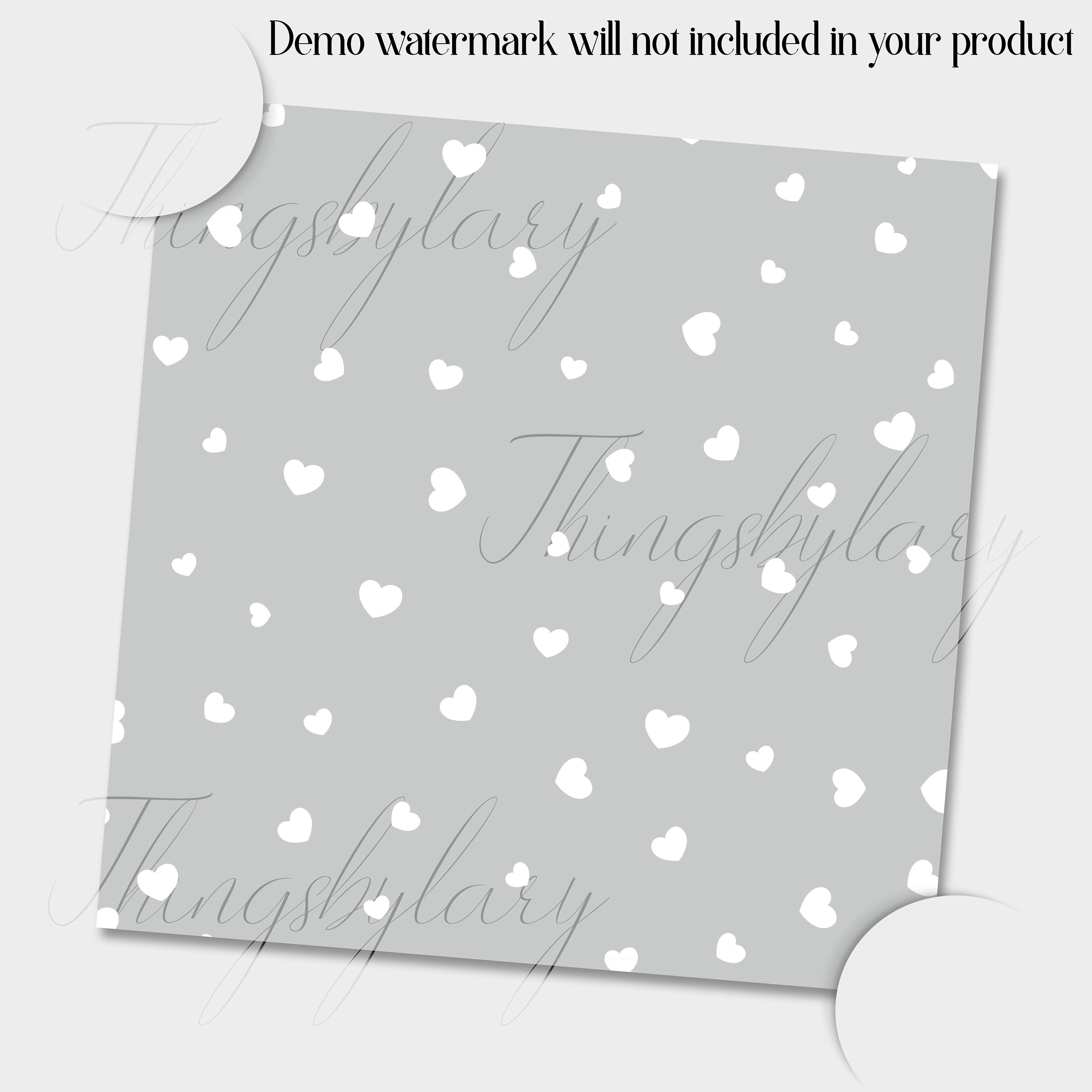 100 Seamless Falling Small Heart Digital Papers 12 X 12 Inch - Etsy