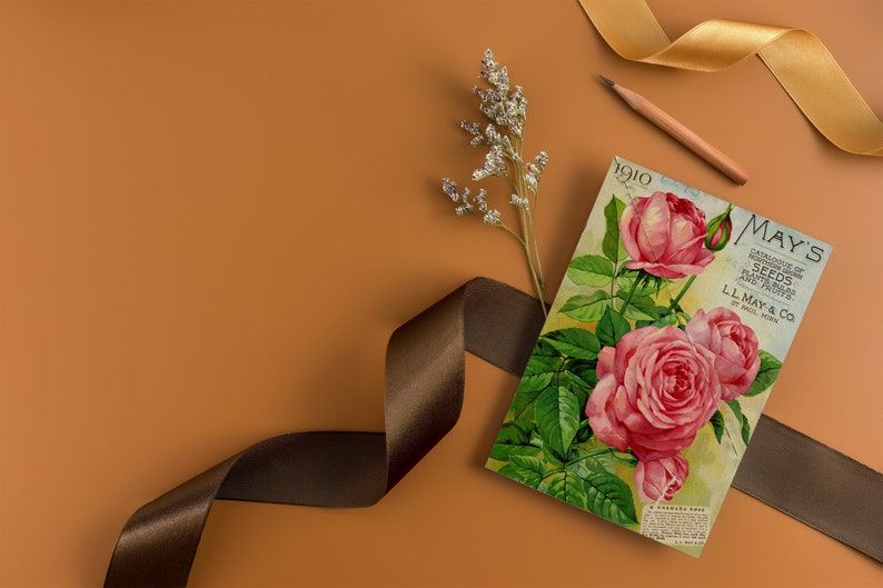 16 Antique Rose Garden Digital Paper 8.5x11 Instant | Etsy