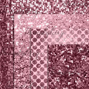 42 Rose Gold Glitter Papers 12 Inch, 300 Dpi Planner Paper, Commercial ...