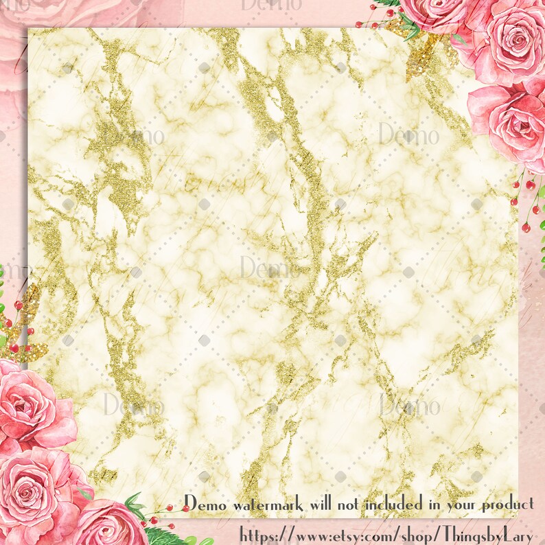 16 Gold Marble Papers, Gold Marble, Digital Marble Paper, Glitter ...