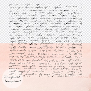 18 Seamless Black Vintage Handwriting Transparent Overlay PNG ...