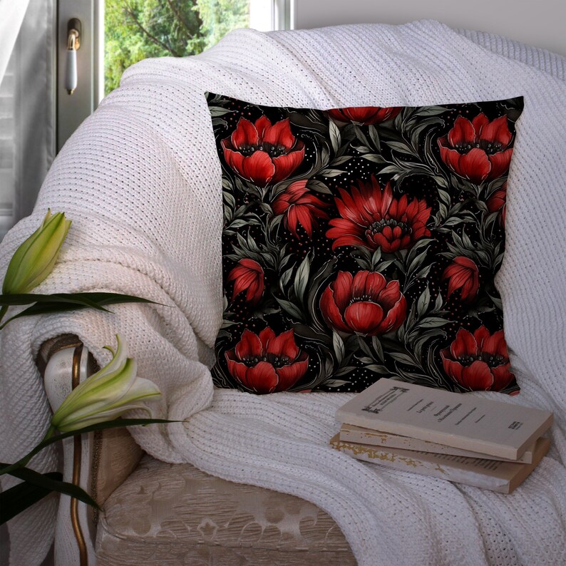 20 Seamless Gothic Floral With Black Digital Papers Commercial Use ...