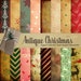 16 Antique Christmas Digital Paper 12 Inch Instant Download Commercial ...