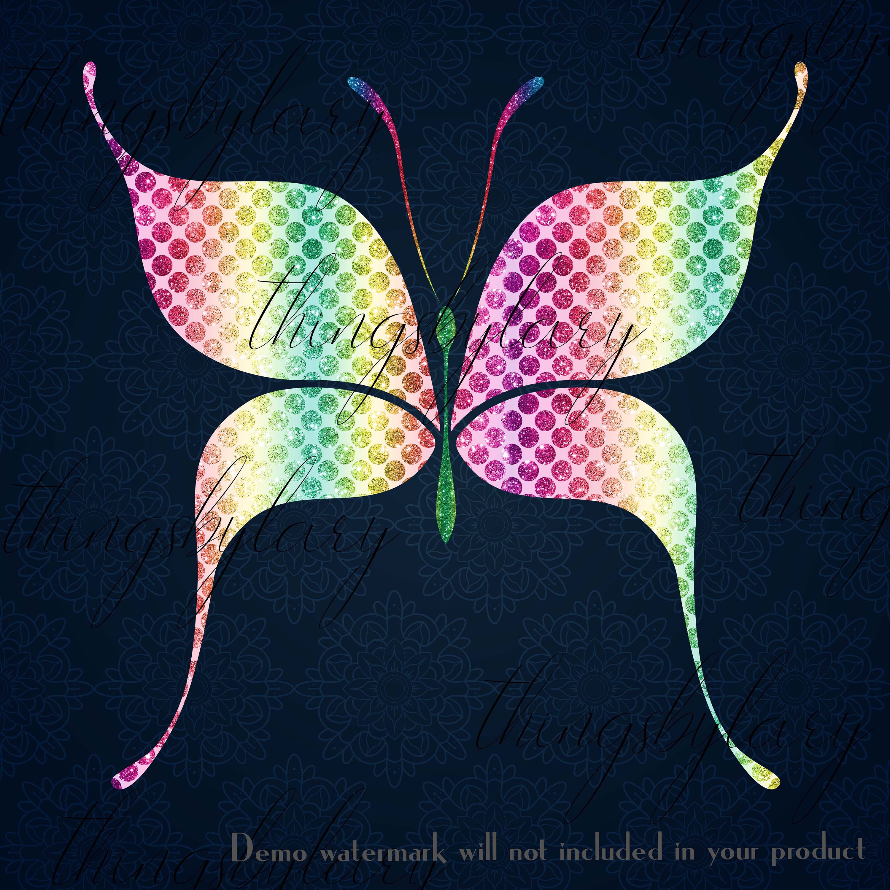 30 Rainbow Glitter & Watercolor Butterfly Clip Arts 300 Dpi | Etsy