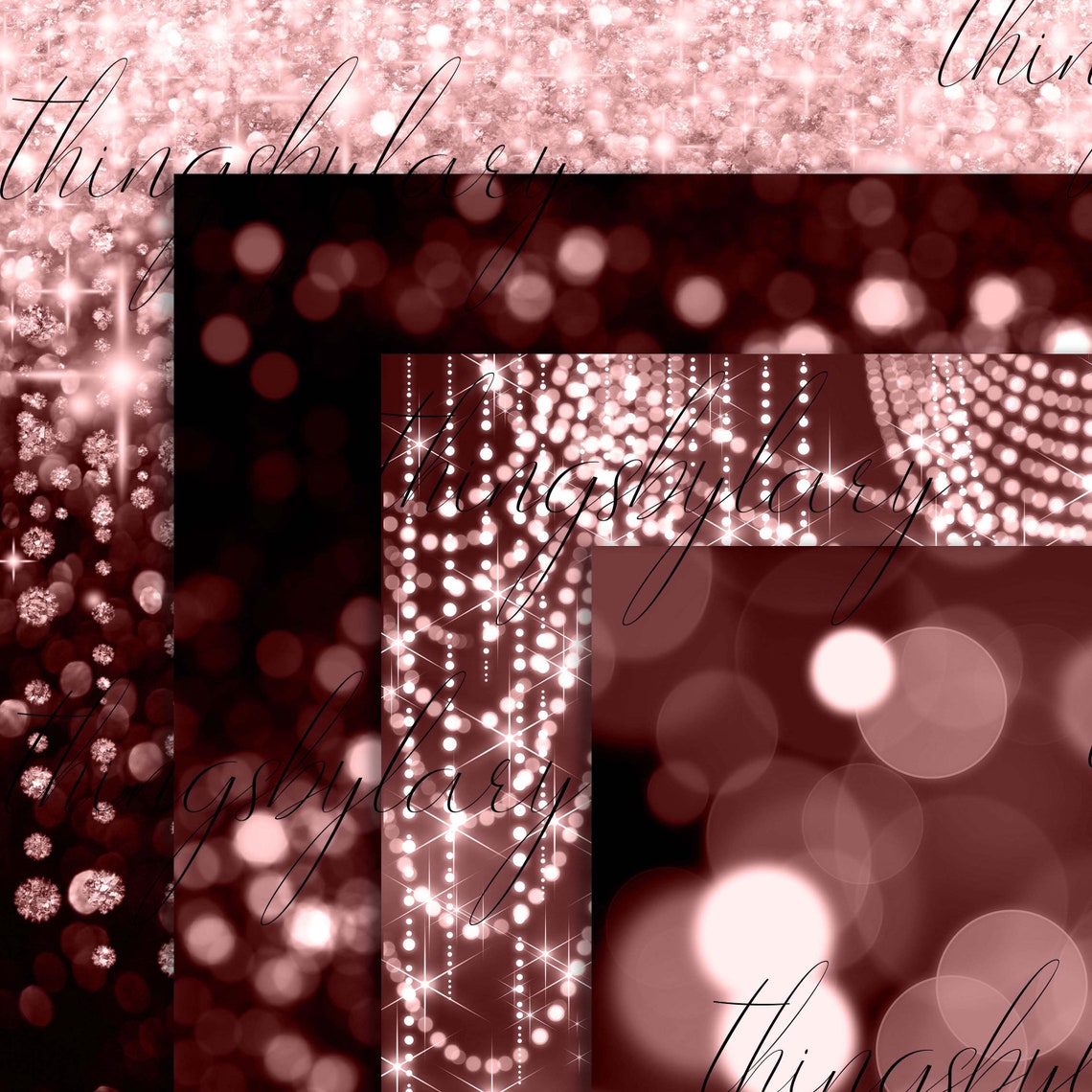 42 Rose Gold Bokeh Papers 12 Inch 300 Dpi Planner Paper - Etsy