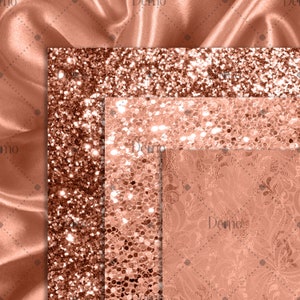 16 Luxury Denim and Peach Digital Paper Pack Commercial Use Luxury ...