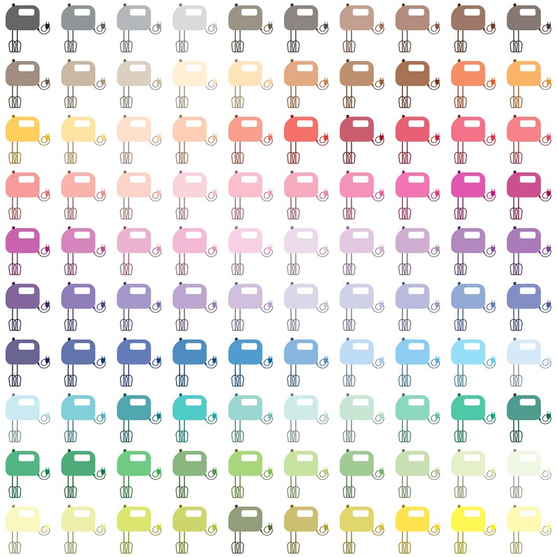 100 Hand Mixer Clipart Kitchen Digital Clip Art Cooking | Etsy