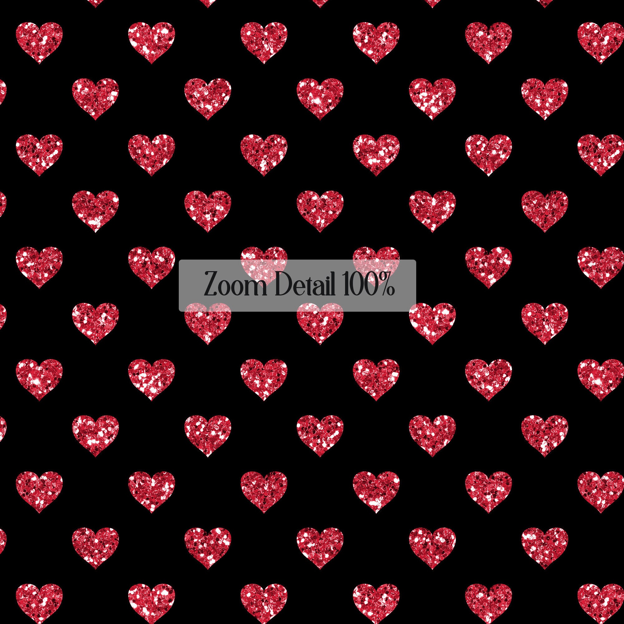 100 Seamless Black and Glitter Heart Pattern Digital Papers | Etsy