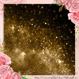42 Antique Gold Bokeh and Glitter Papers 12 Inch 300 Dpi Instant ...