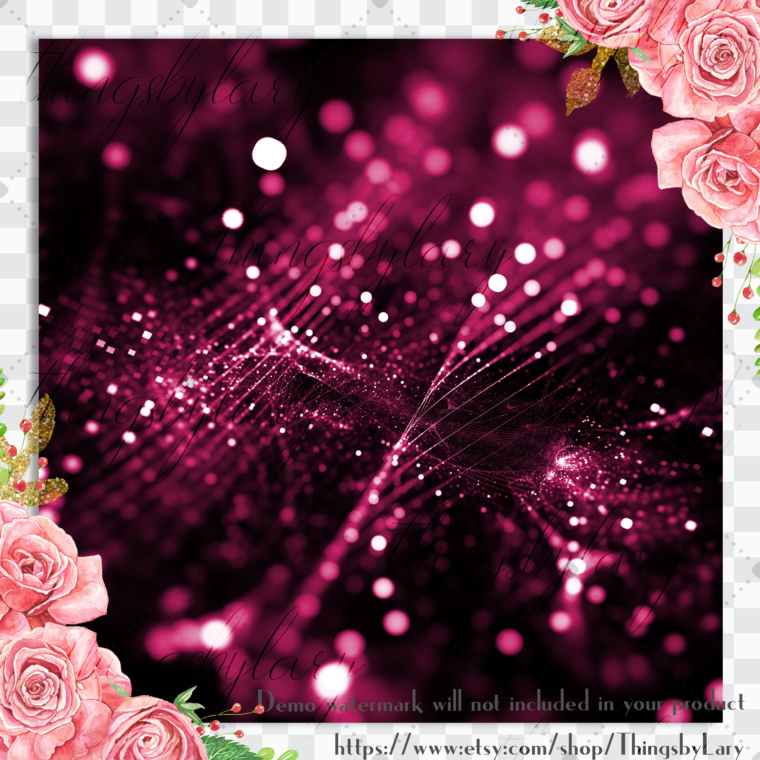 42 Pink Bokeh Papers 12 Inch, 300 Dpi Planner Paper, Commercial Use ...