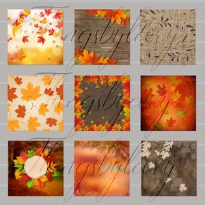18 Fall Leaf Digital Papers 300 Dpi Instant Download Commercial Use ...