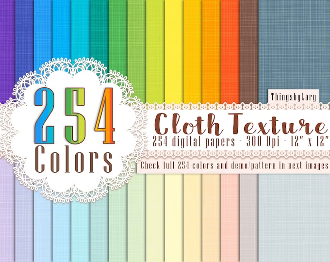 254 Rainbow Paper Cloth Texture Digital Papers 12 Inch 300 Dpi - Etsy