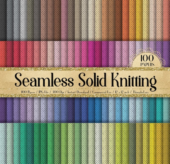 100 Seamless Solid Knitting Pattern Digital Papers 12 | Etsy
