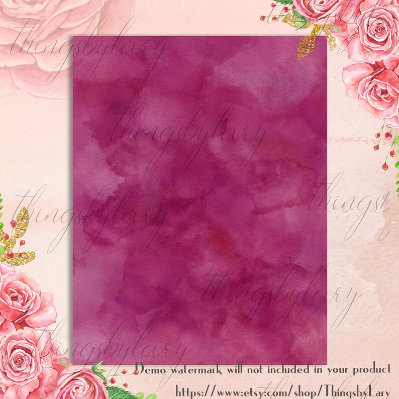 18 Sweet Ombre Watercolor Digital Images Card Invitation 8.5 X - Etsy
