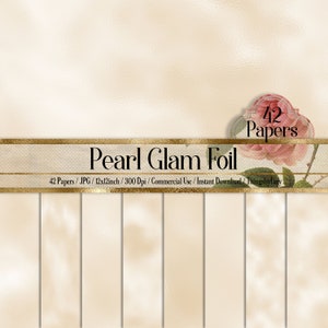 42 Pearl Glam Foil 12 Inch 300 Dpi Instant Download Commercial Use ...