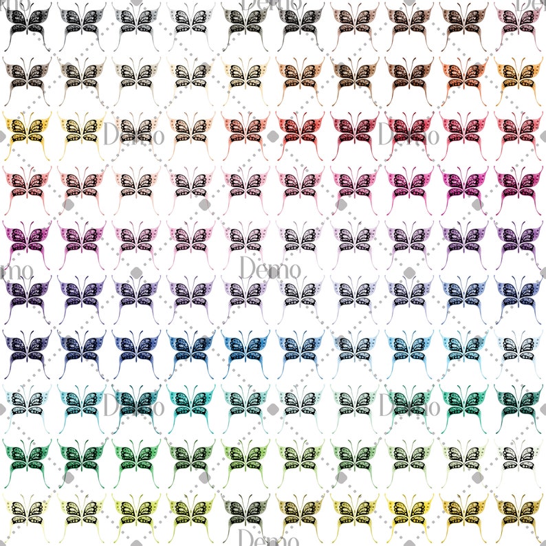 100 Luxury Butterfly Cliparts, Planner Clipart, Colorful Butterfly ...