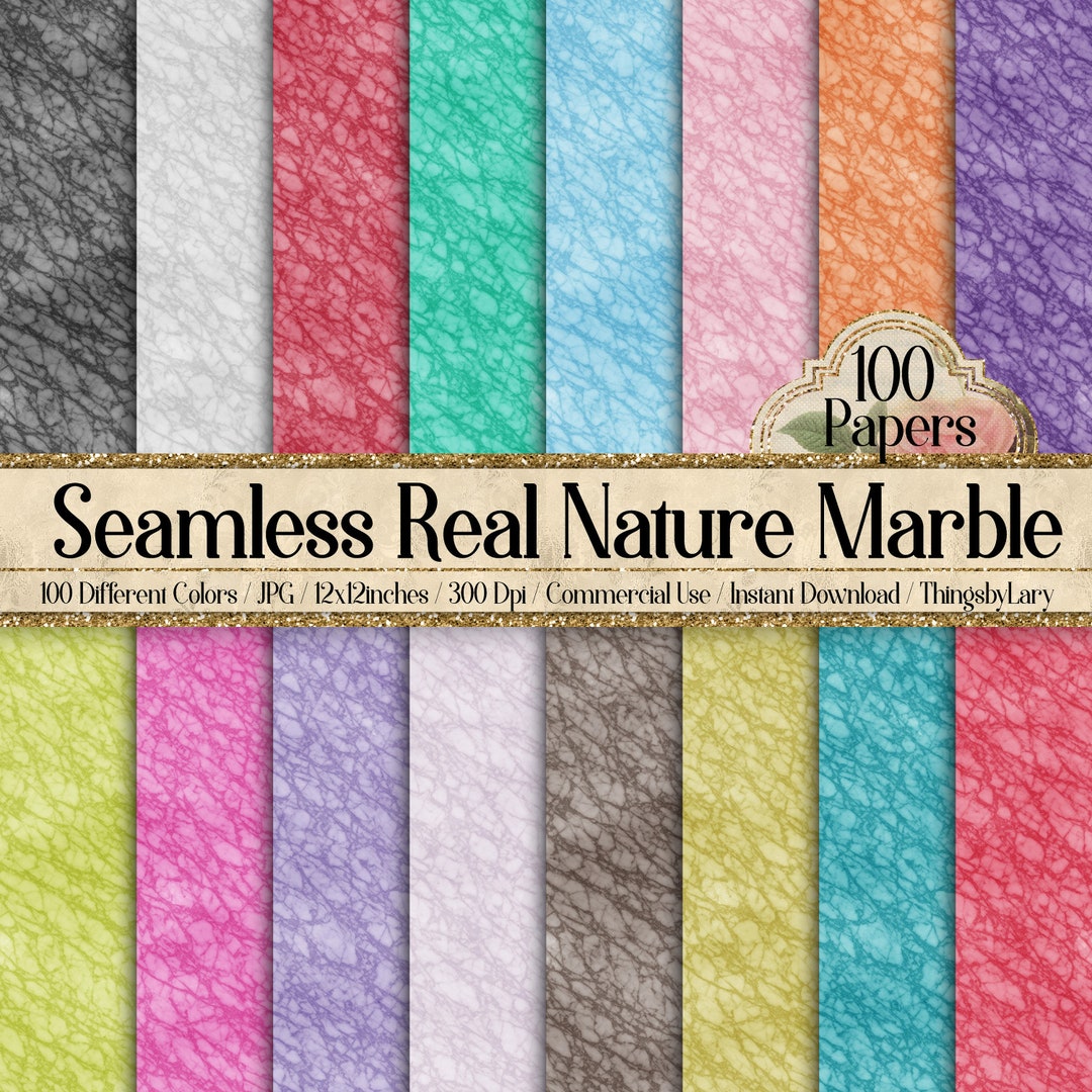 100 Seamless Real Nature Marble Texture Digital Papers Commercial Use ...