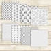 24 White and Gray Christmas Digital Papers 12 X 12 Inch 300 Dpi Instant ...