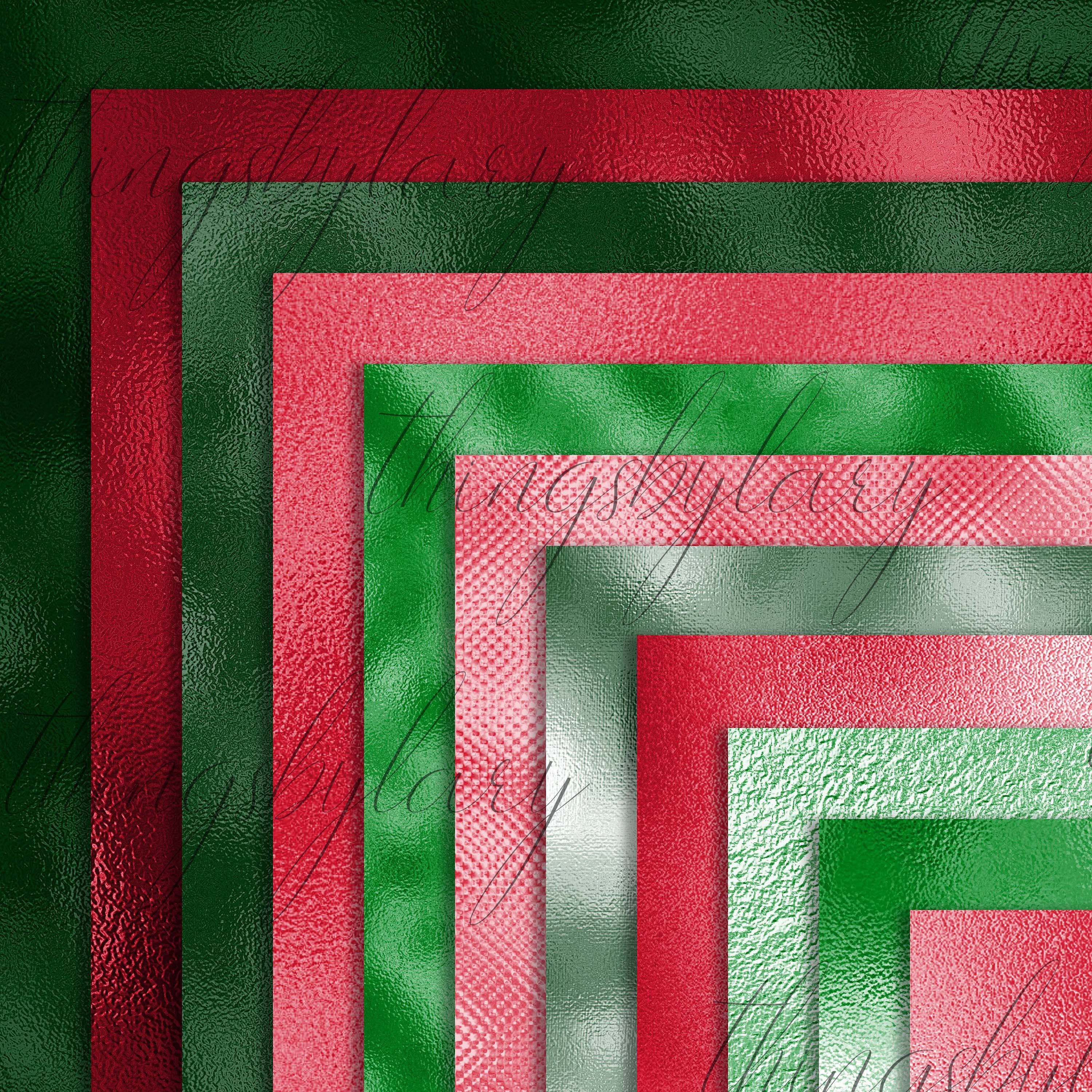 42 Christmas Foil Papers 12 Inch 300 Dpi Planner Paper | Etsy