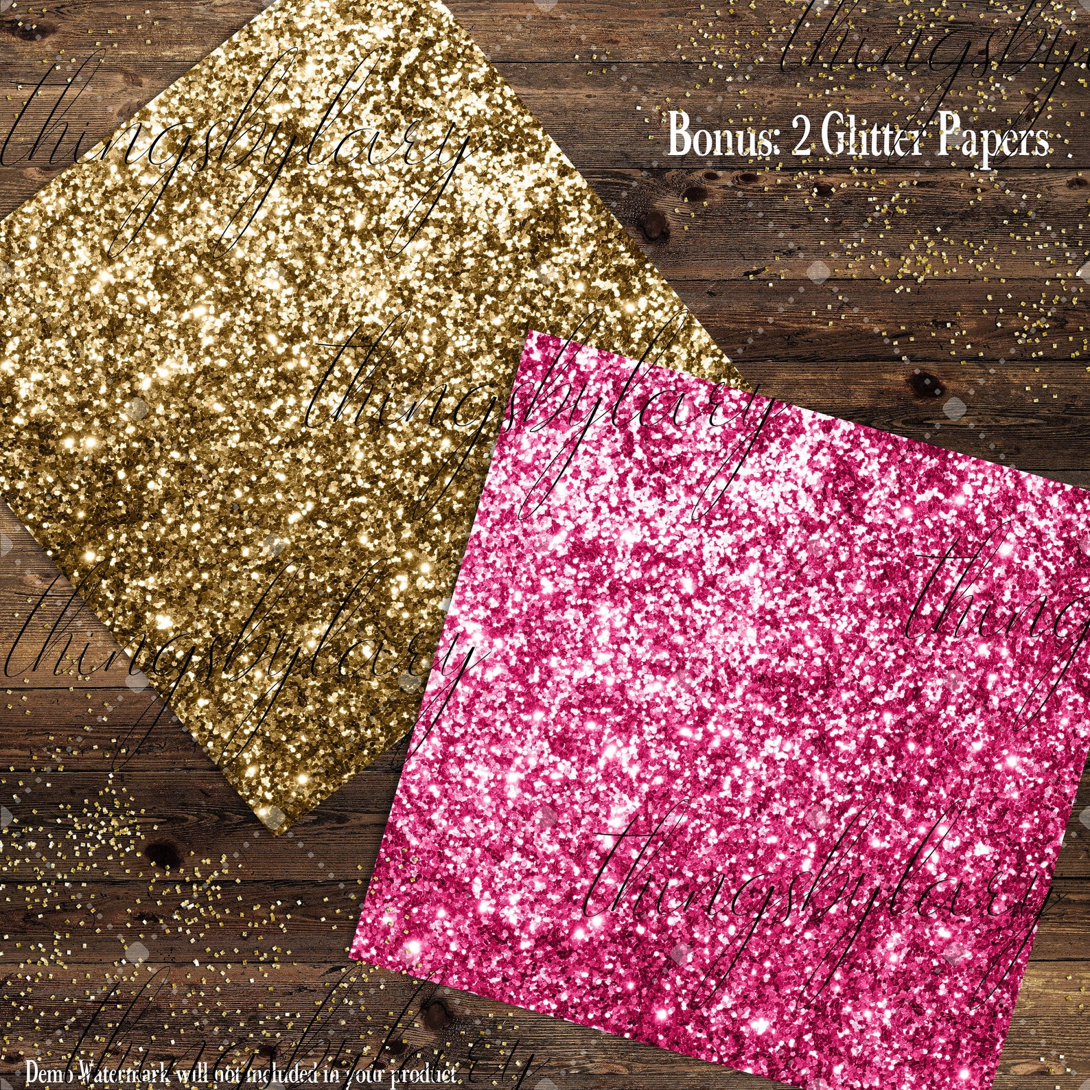 16 Luxury Gold and Pink Glitter Plaid Tartan Digital Paper - Etsy