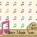 100 Glitter Music Note Clip Arts,300 Dpi Planner Clipart, Scrapbooking ...
