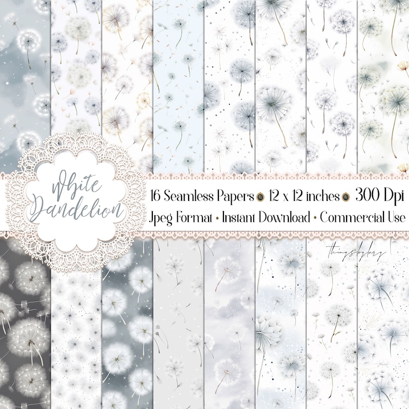 White Dandelion - Etsy