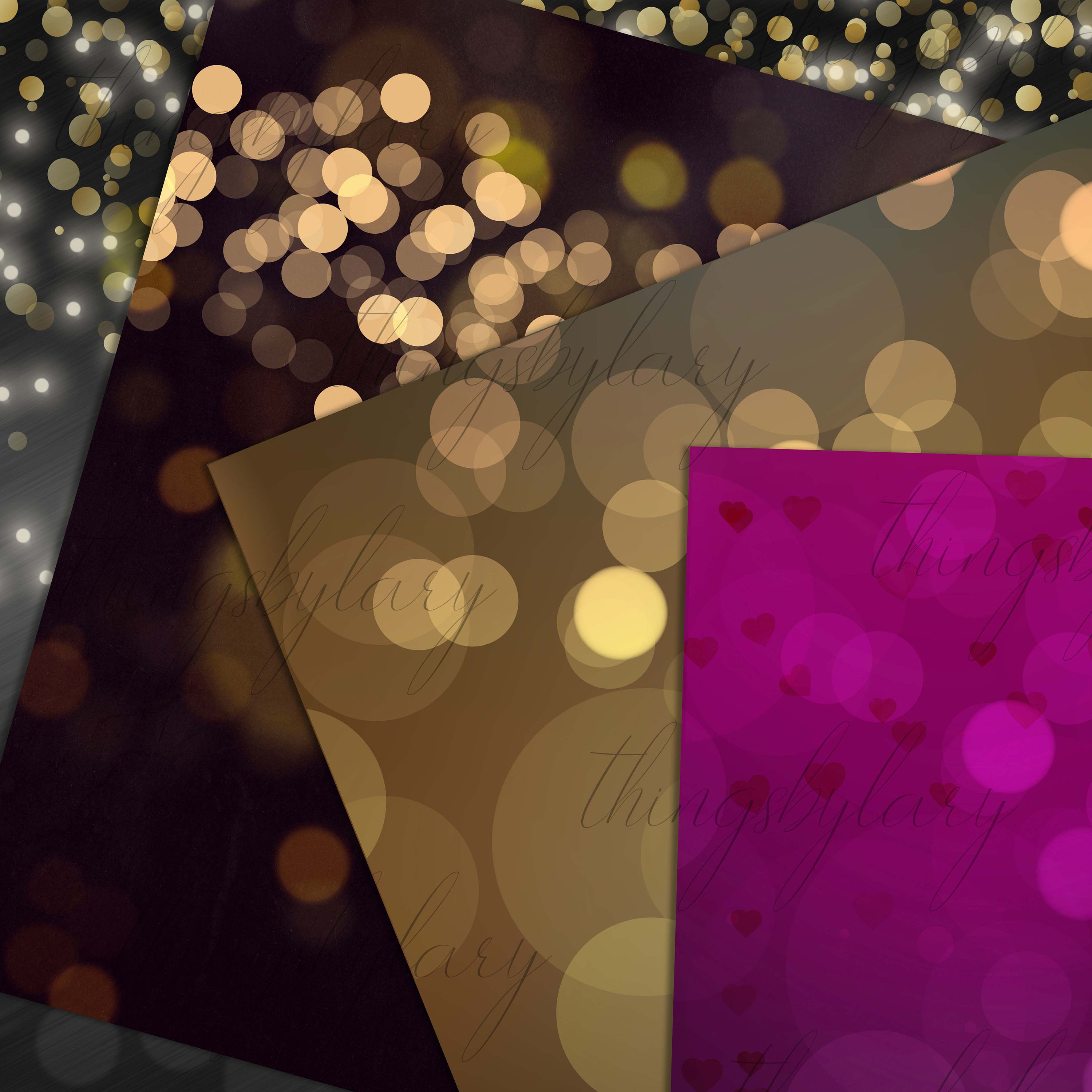 18 Luxury Bokeh Background Digital Images 12" 300 Dpi Planner Paper ...